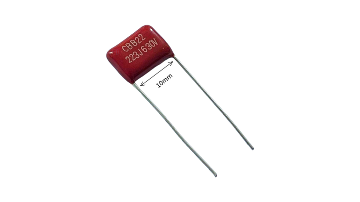 CBB22 Film Capacitor 22nF 630V P=10mm – Metas Lebanon