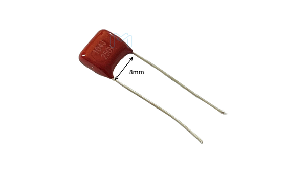 CBB22 Film Capacitor 100nF 250V P=7.5mm – Metas Lebanon