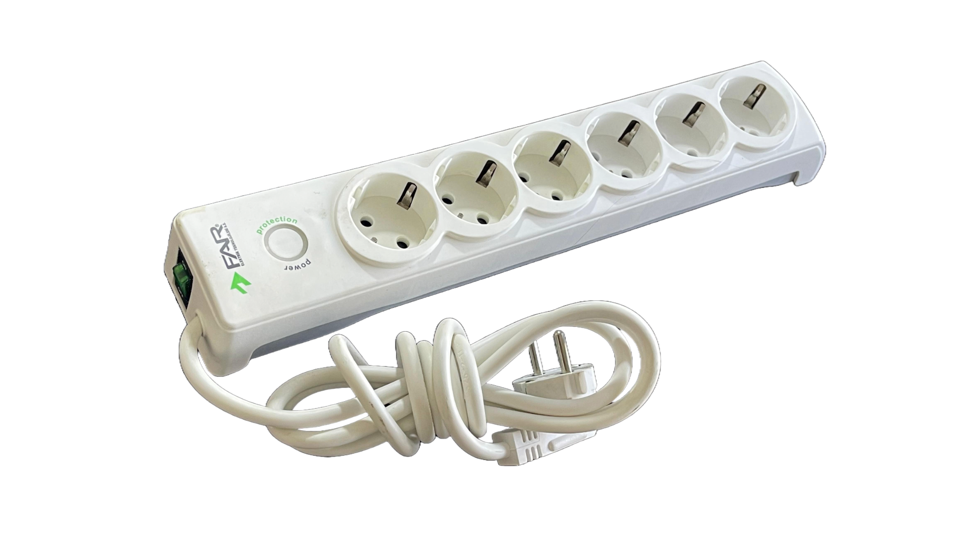 F80 | Far 6 Earthed Plugs Socket (2m Wire) – Metas Lebanon