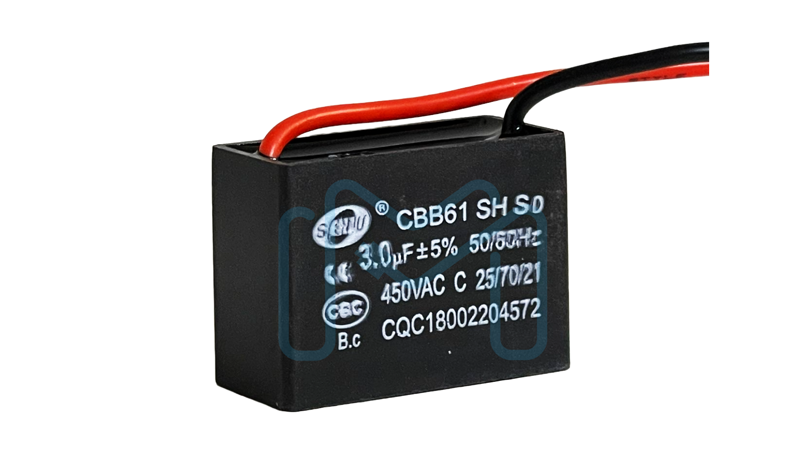 CBB61 3uF | Fan Capacitor 3uF 450VAC 2PIN With Wire – Metas Lebanon