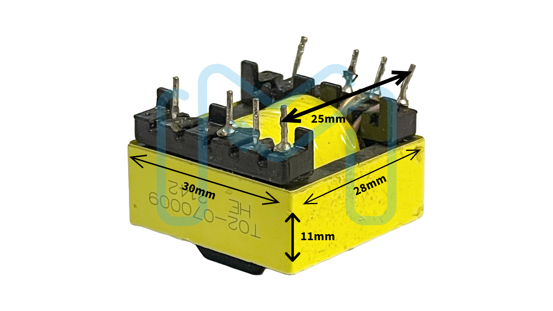 Transformer EE30 6Pin x 6Pin P=25mm (2Wire x 3Wire) – Metas Lebanon