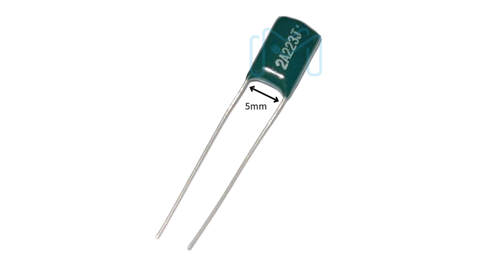 Mylar Film Capacitor 22nF 100V P=5mm – Metas Lebanon