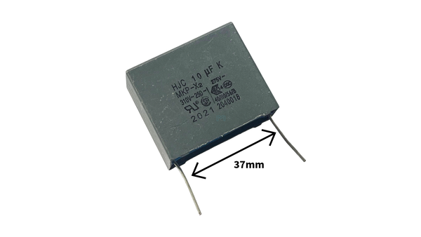 Safety Film Capacitor 10uF 275VAC Pitch=37mm – Metas Lebanon
