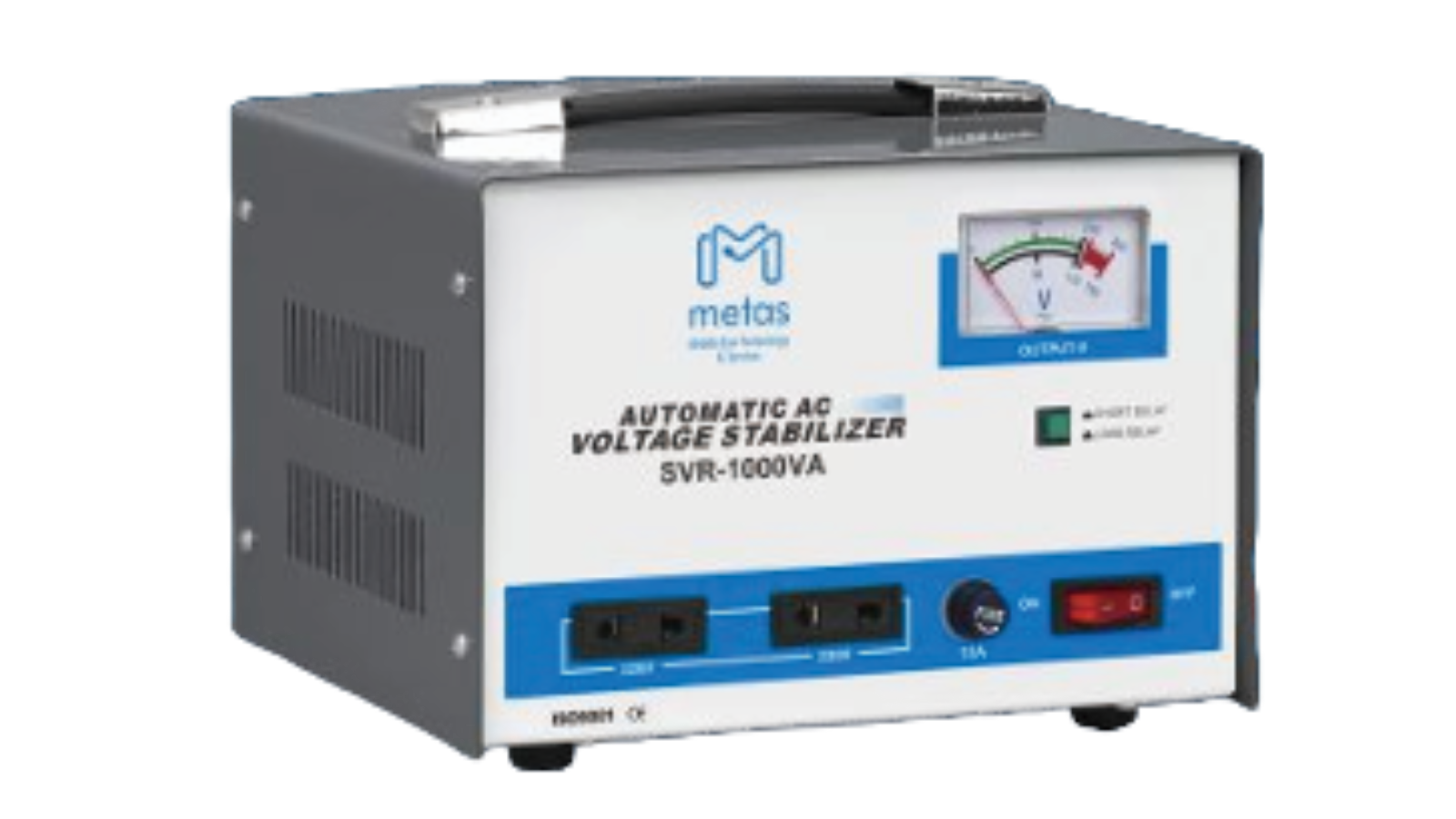 Single Phase Relay 1.5KVA Stabilizer with Analog Display – Metas Lebanon