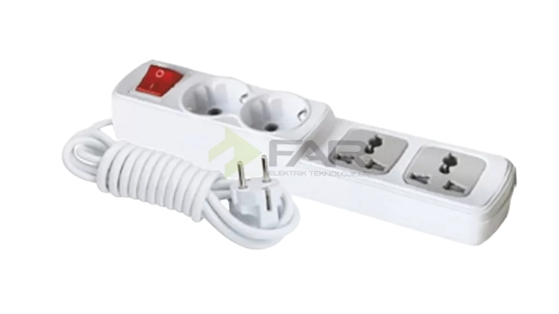 F198B | Far 2 Universal Plugs & 2 Plugs with Switch – Metas Lebanon
